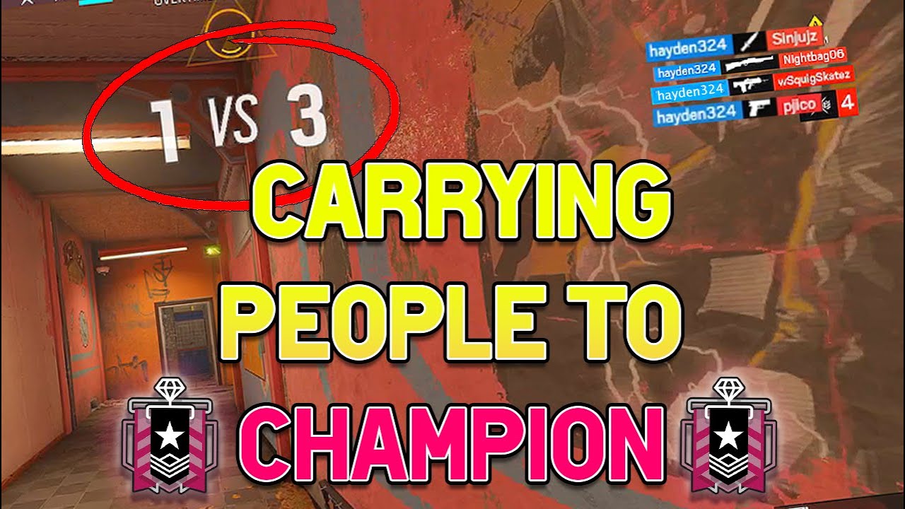 Carrying Gold Players To Champion - R6 Ranked Highlights - YouTube