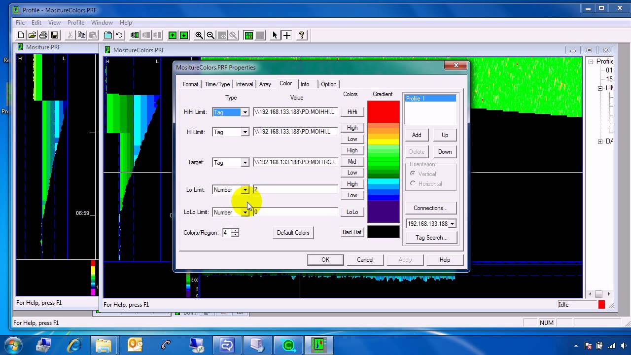 OSIsoft: Define Color limits in ProfileView. v2.21 - YouTube