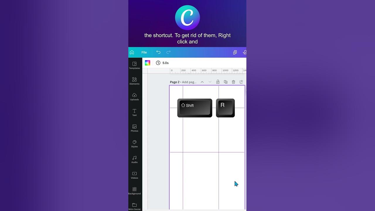 How to add #guides and #rulers #canva - 3 methods - #shortcut - YouTube