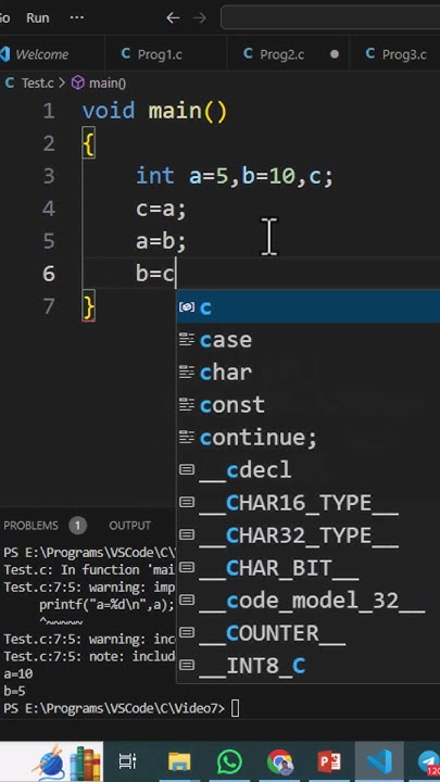 Swaping Of 2 Variables With 3rd Variable In Calnguage Coding Education Code Computer Youtube