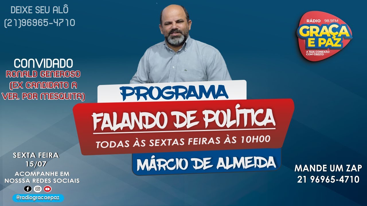 Falando de Política - Part. Ronald Generoso - YouTube