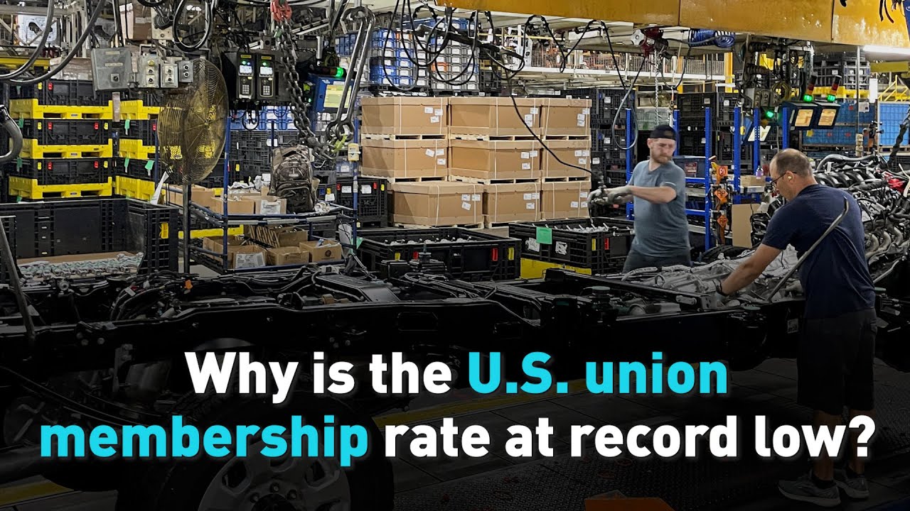 Why is the U.S. union membership rate at record low? - YouTube