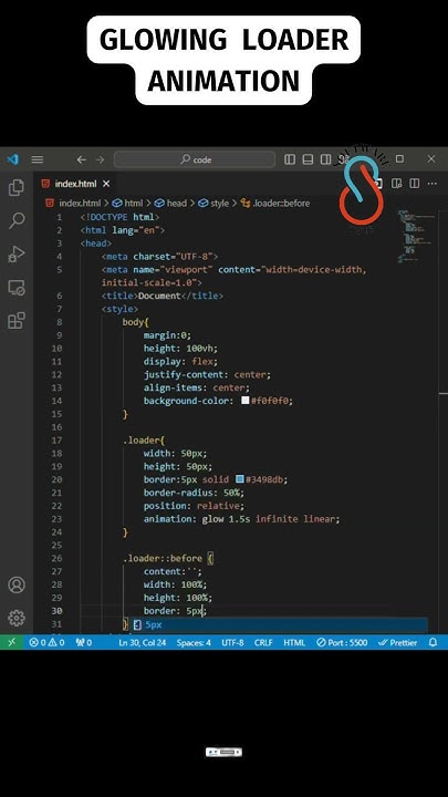 CSS Tricks: Making a Stunning Glowing Loader Animation - YouTube
