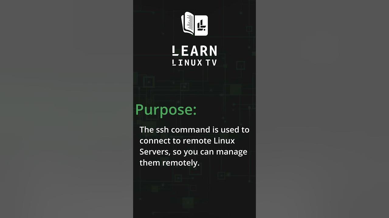 Linux Commands in 60 Seconds - The ssh Command - YouTube