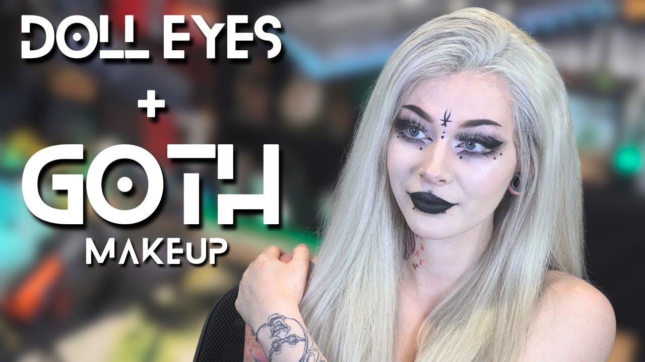 Doll Eye Gothic Makeup | DETAILED Stream GRWM | - YouTube