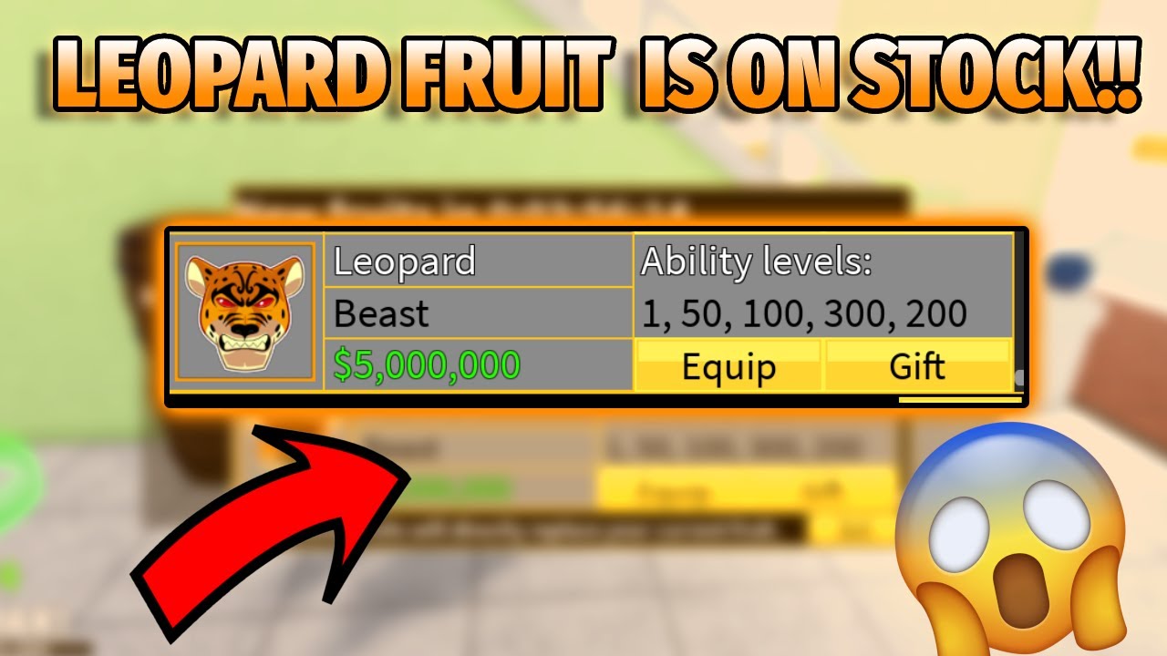 Leopard Fruit Was Finally On Blox Fruit Stock Blox Fruits YouTube