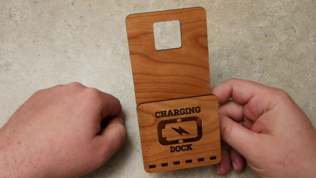 Laser Cut Phone Charging Dock - YouTube