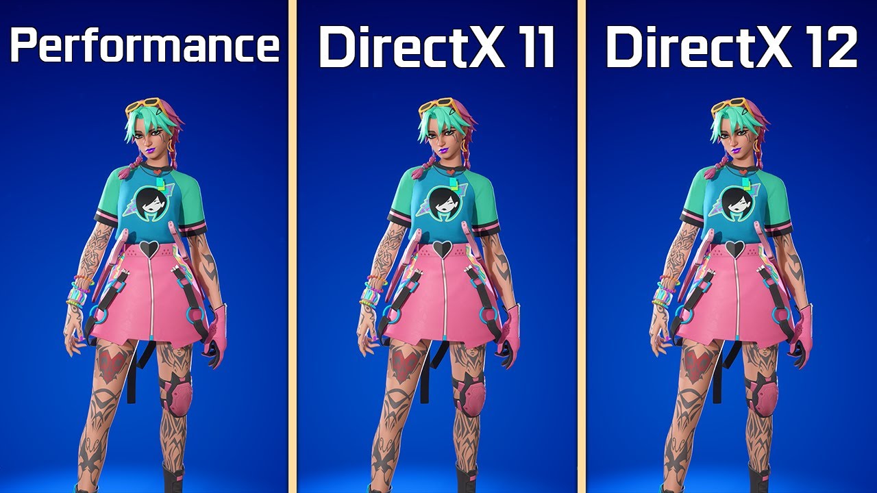 FORTNITE Chapter 4 DirectX 12 Vs DirectX 11 Vs Performance Mode YouTube