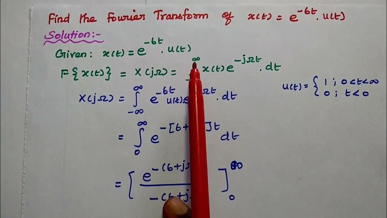 02 - Fourier Transform - Problems Solved - Signals and Systems in Tamil - EC3354 - YouTube