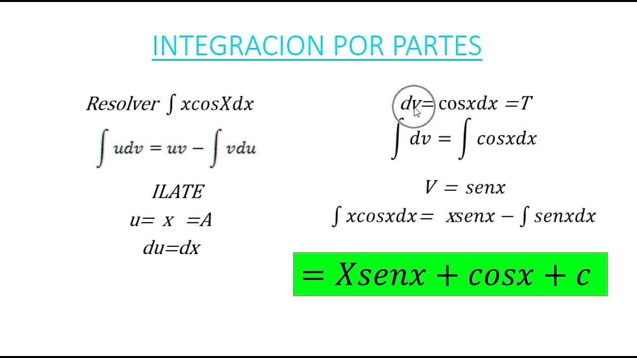 INTEGRALES POR PARTES TRIGONOMETRICA SENO EJERCICIO N° 2 - YouTube
