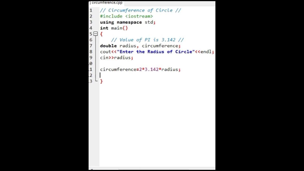Find Circumference Of Circle In C 💻 Program To Find Circumference