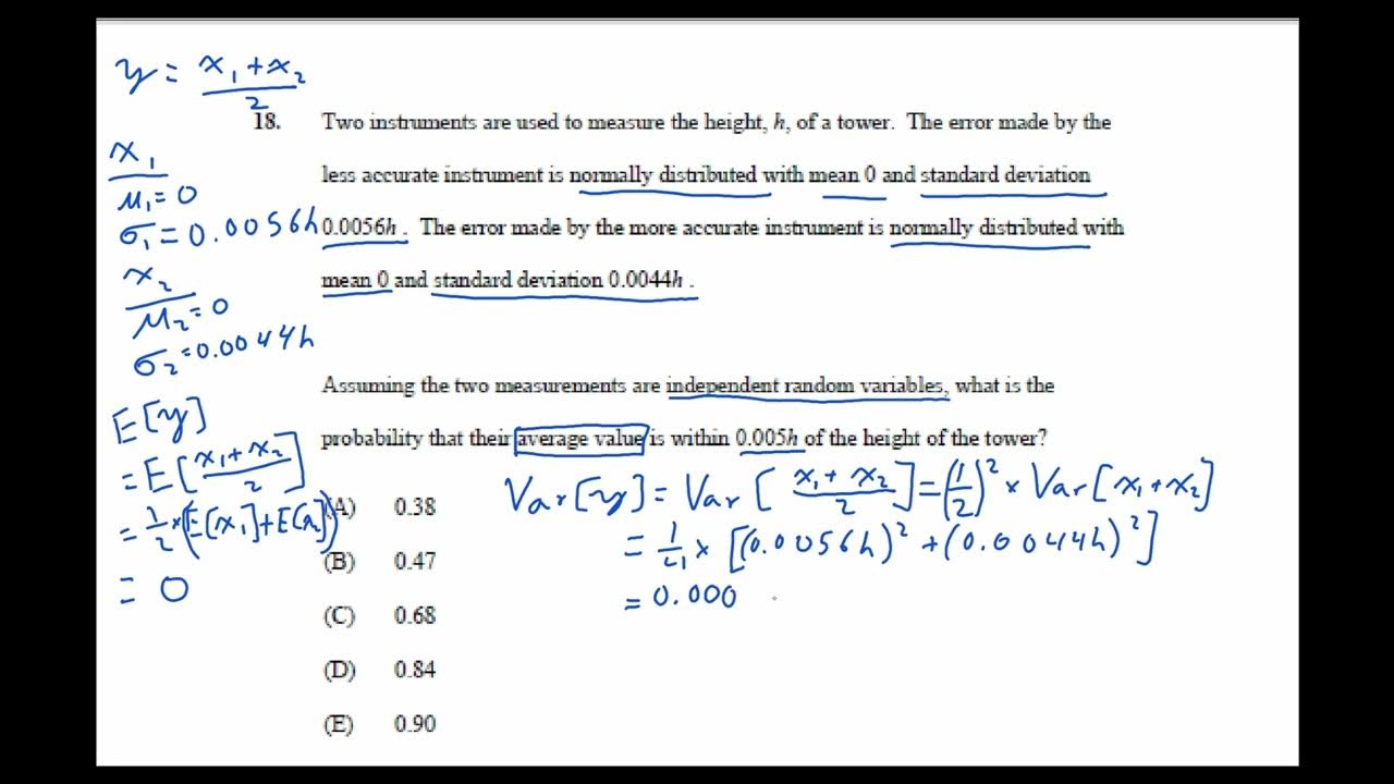 Actuarial Exam P Soa Problem 18 Youtube