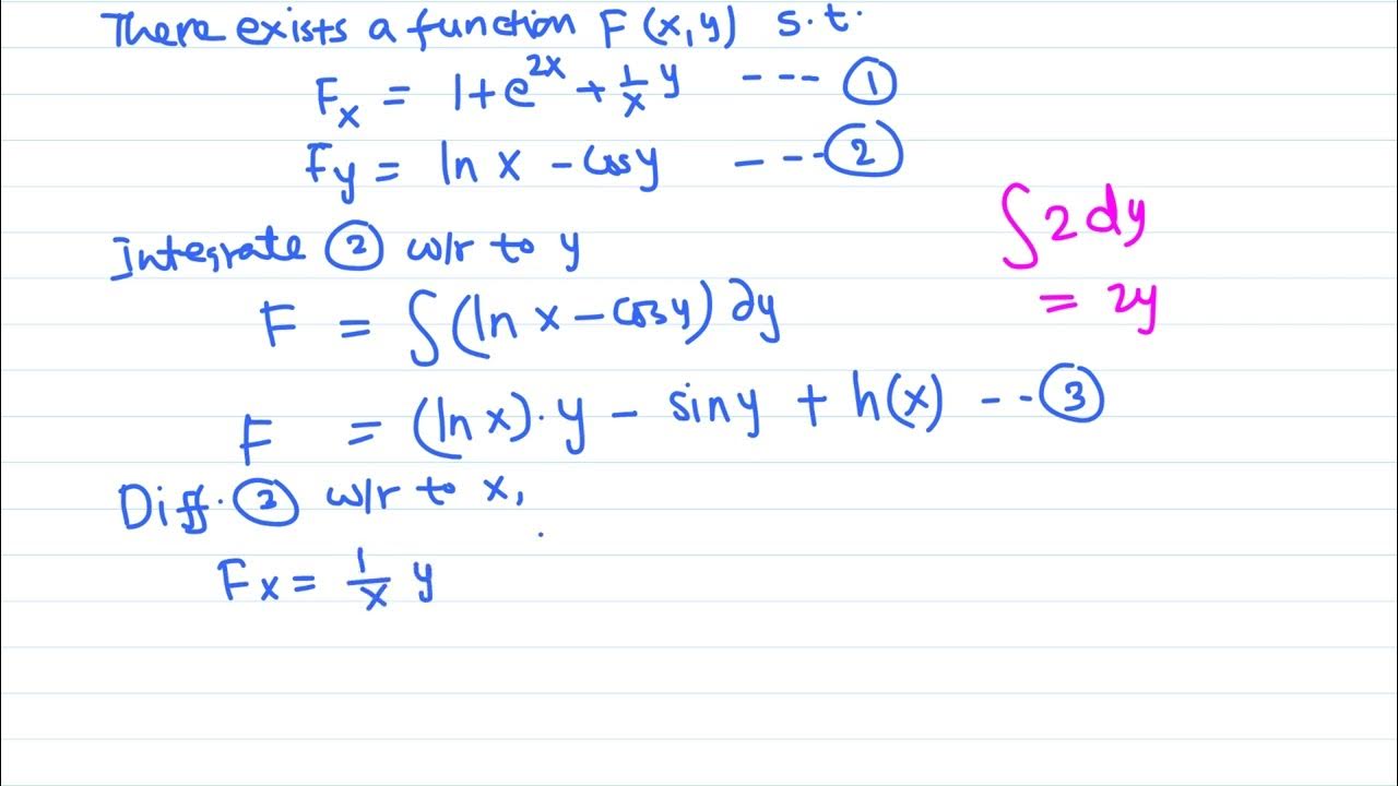 Diff Eqn Exact Ode Example Youtube
