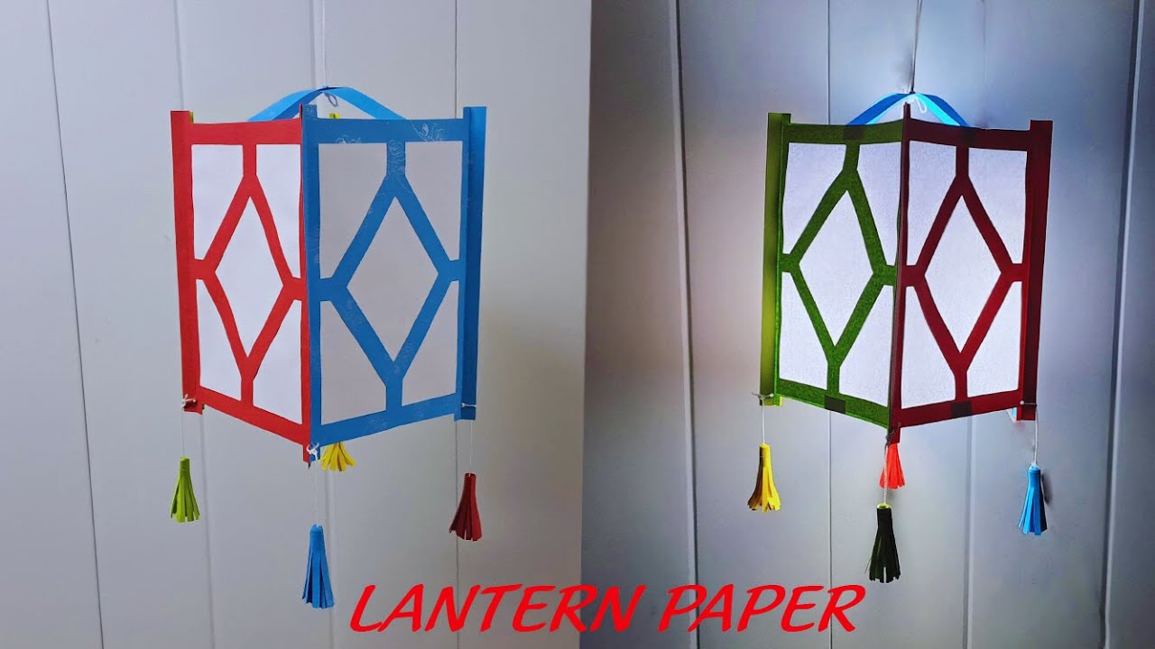 How to Make a Simple DIY Paper Lantern | Easy Cardboard Lantern Craft ...