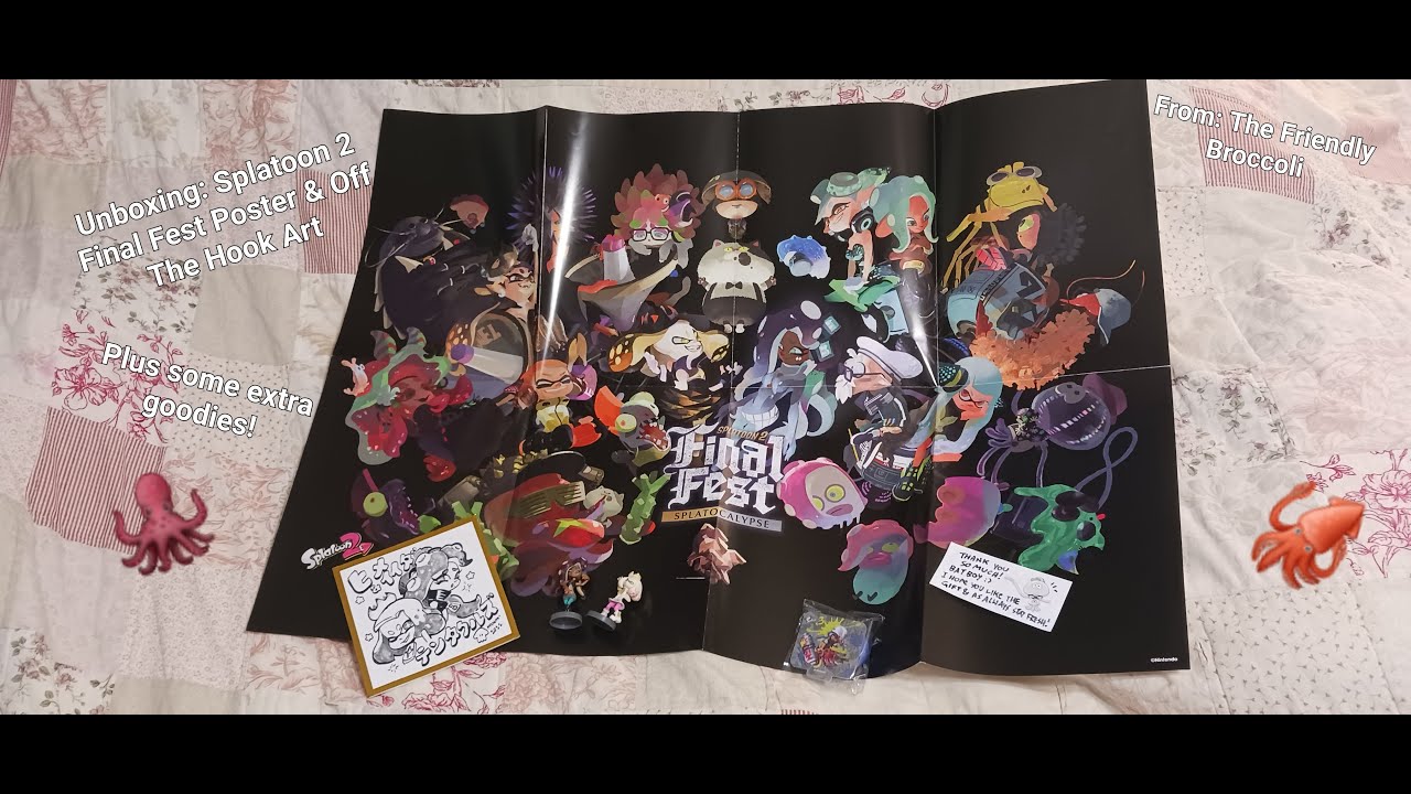 Unboxing | Splatoon 2 Final Fest Poster & Off The Hook Art - YouTube
