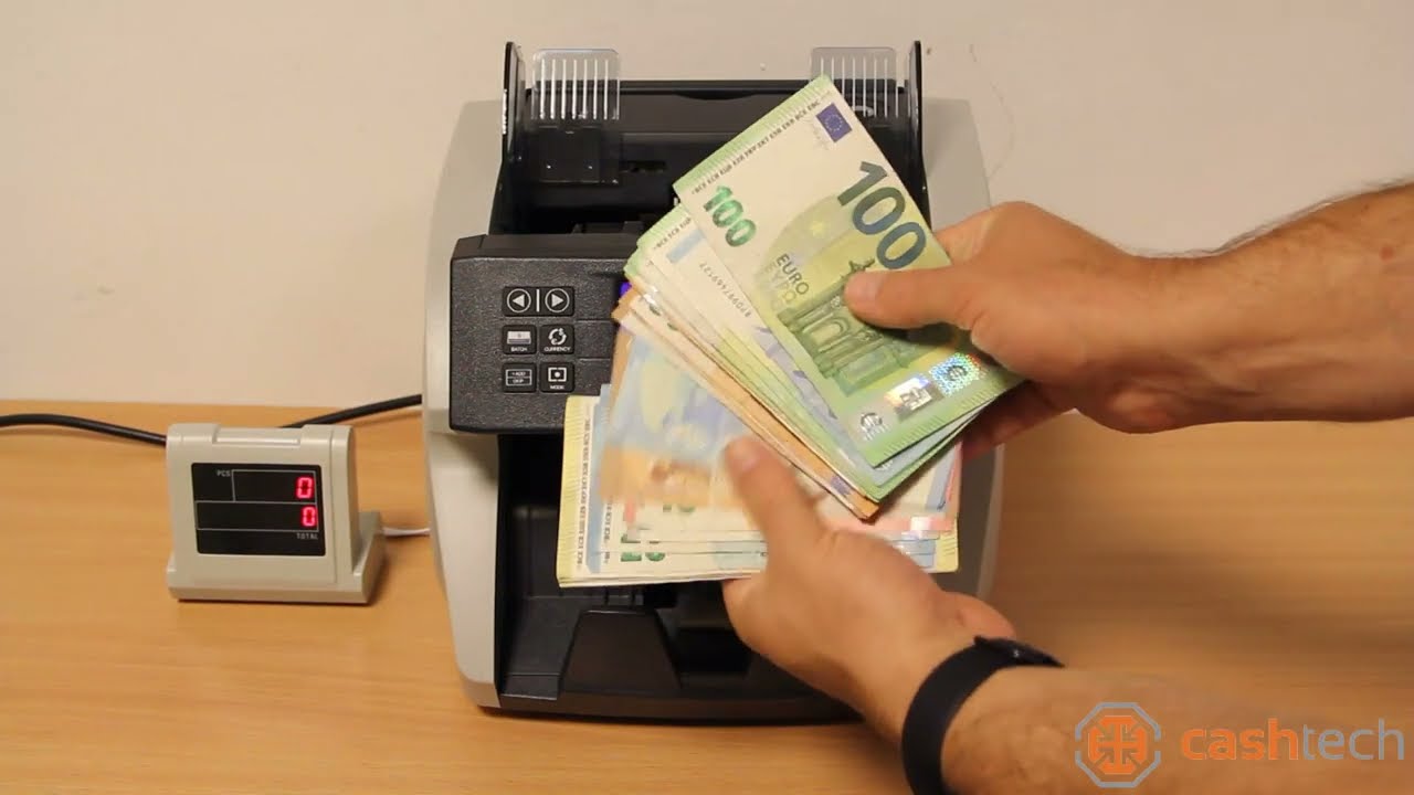 Cashtech 8000 money counter - YouTube