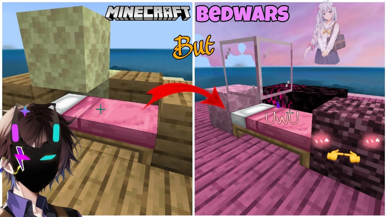 Minecraft Bedwars but my Texture Pack is Wierd/Anime Uwu|Best Pack For ...