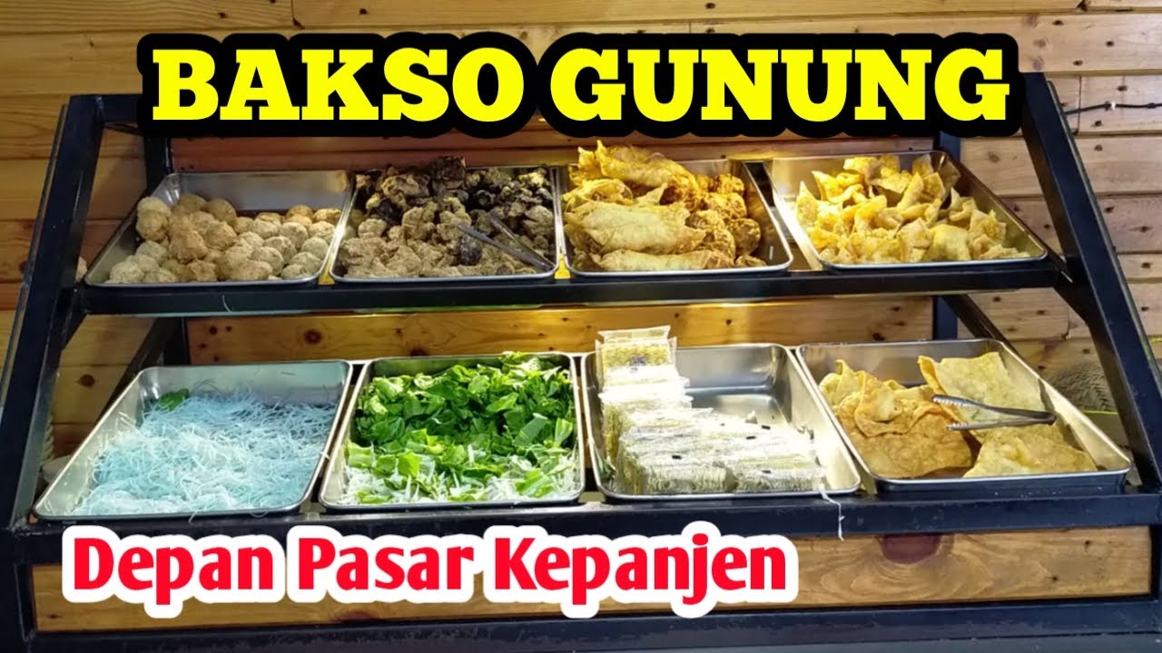 BAKSO GUNUNG Depan Pasar Kepanjen Pentol Karang-nya Enak Banget! - YouTube