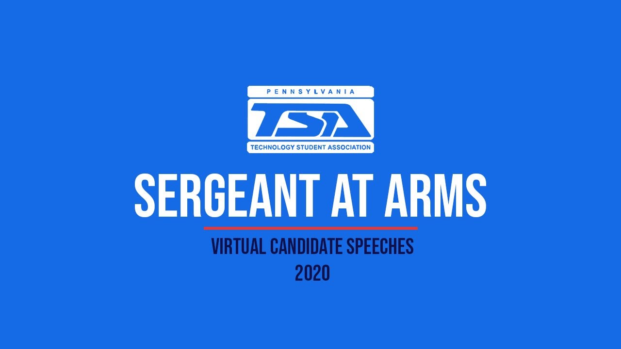 2020-2021 PA-TSA Sergeant-at-Arms Candidate Speeches - YouTube