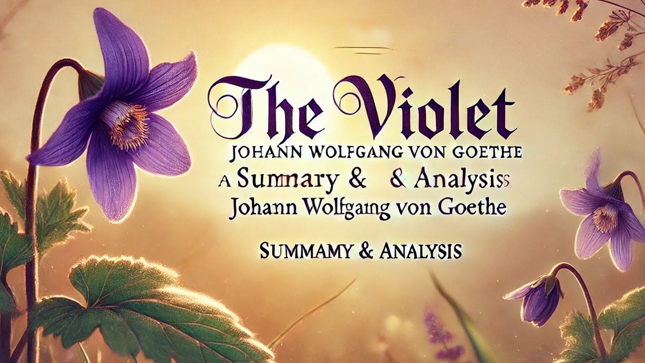 Summary and analysis of The Violet by Johann Wolfgang von Goethe - YouTube