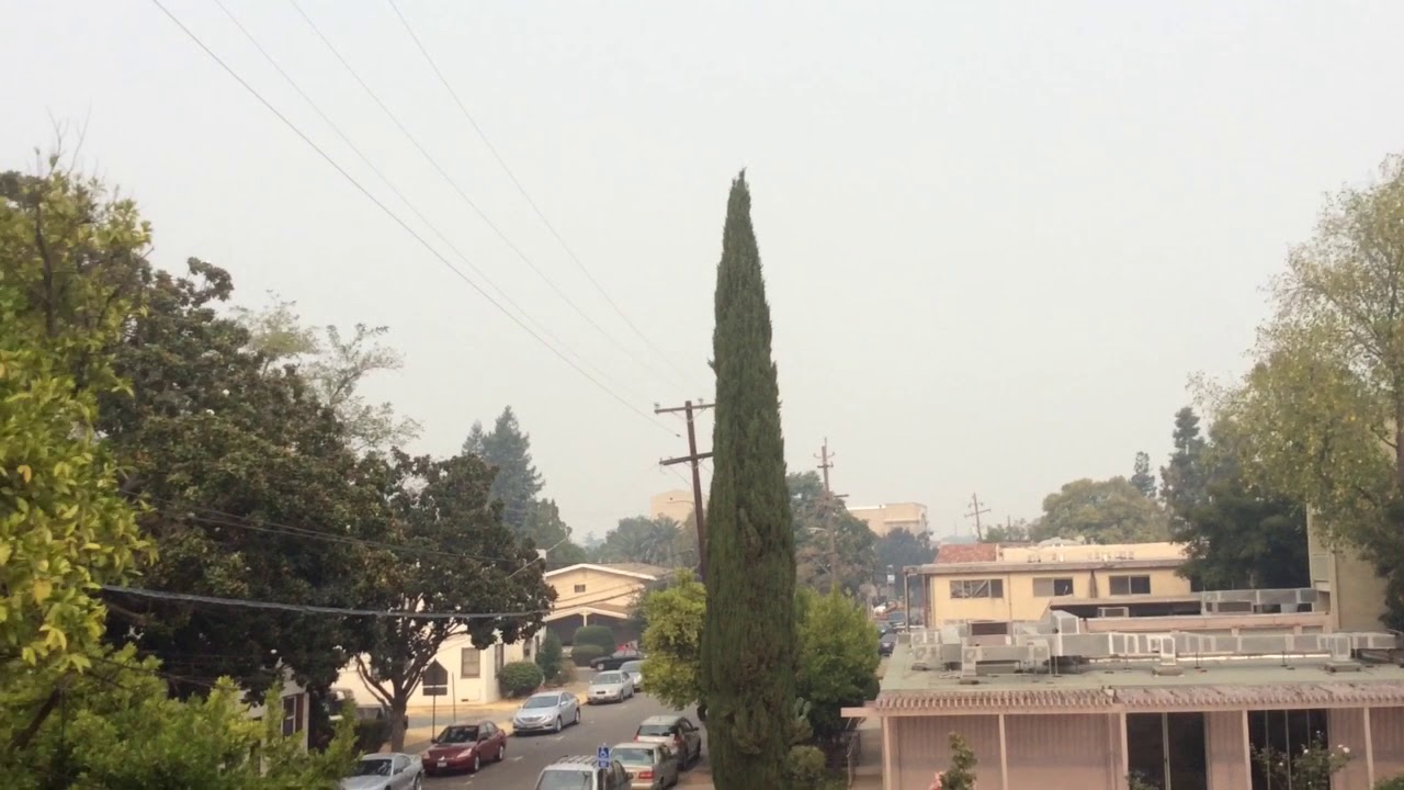 SOOT AND SMOKE FROM WILDFRES BLOCKING OUT SUN HERE AND SACRAMENTO - YouTube