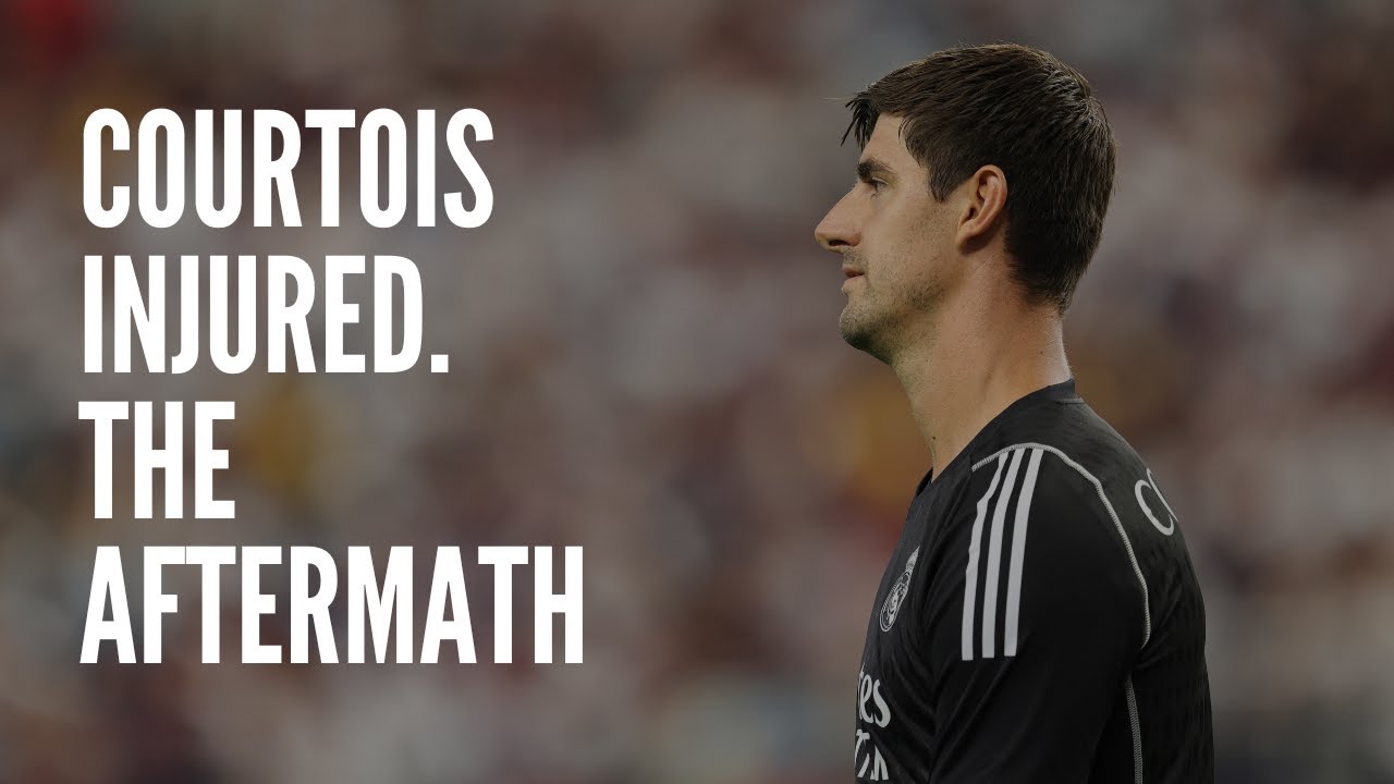 The aftermath of Courtois’s injury - YouTube
