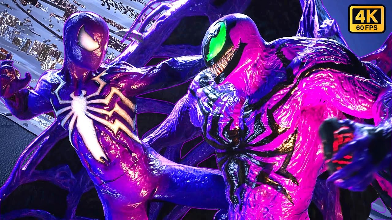 Purple Symbiote Surge Suit vs Big Brother Venom - Spider-Man 2 - YouTube
