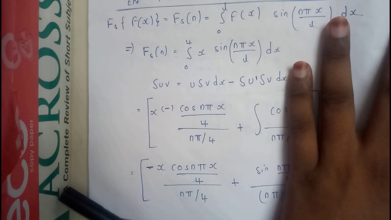 10 finite fourier sine and cosine transform || M & S || SEM 4 - YouTube