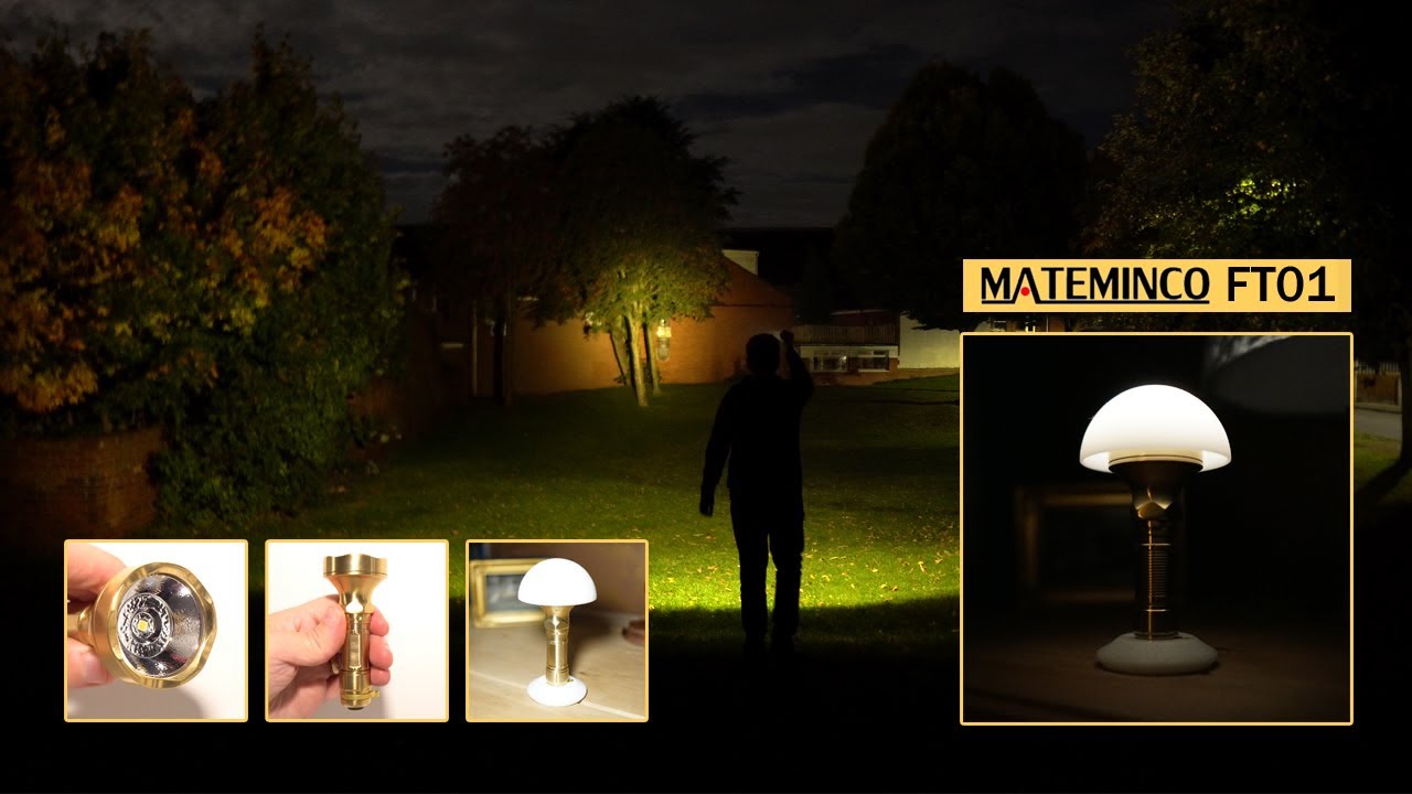 MATEMINCO FT01 - Flashlight or Lamp! - 1250 lumens - 209m - SFQ43 3000K ...