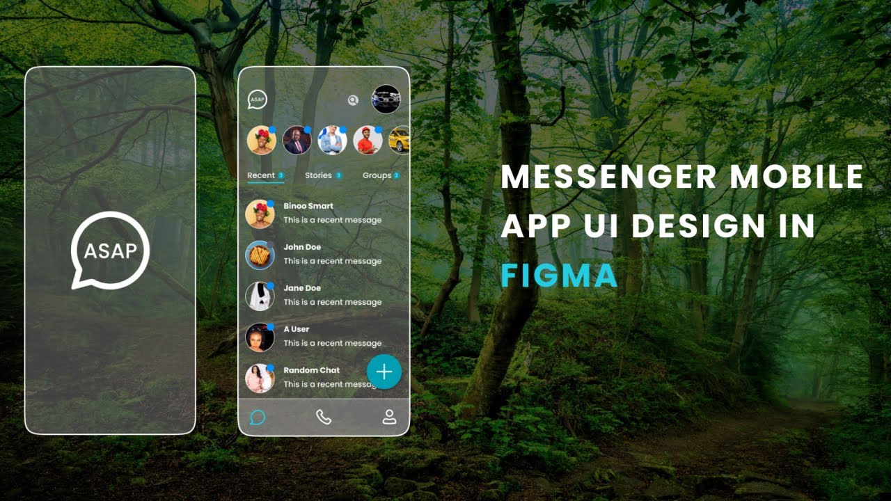 Messenger Mobile App UI Design in Figma - Just For Fun - YouTube
