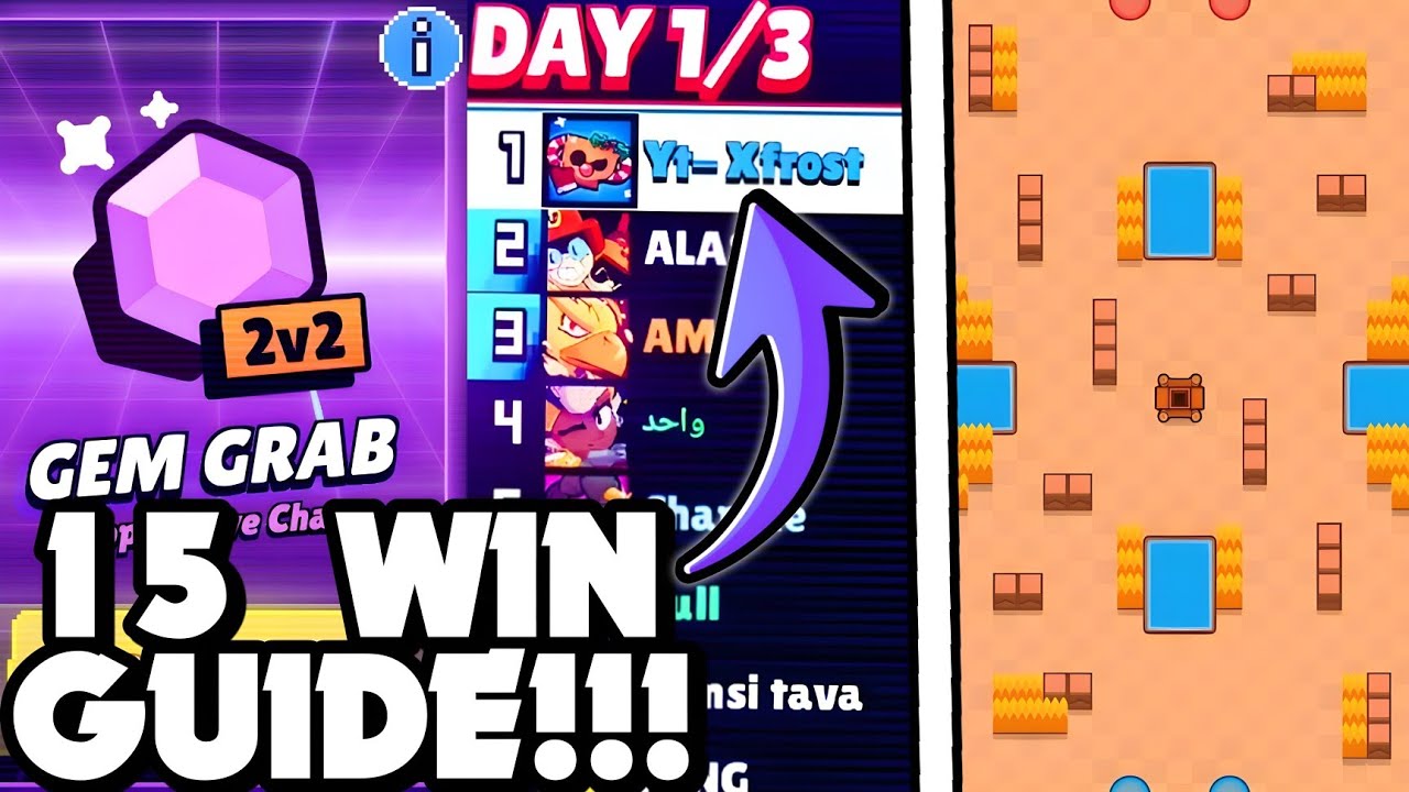 How to EASILY WIN ARCADE CONTEST 6 (2v2 GEM GRAB: COOPERATIVE CHAOS ...