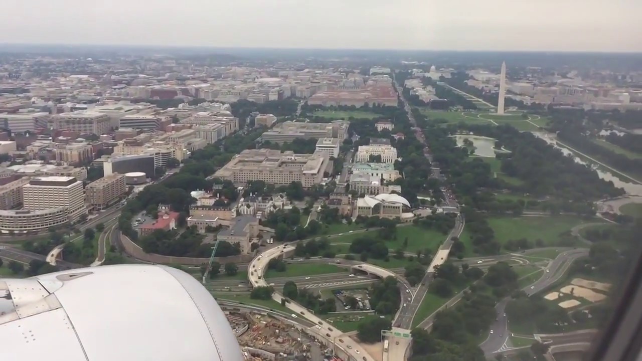 Landing in Washington DC - YouTube