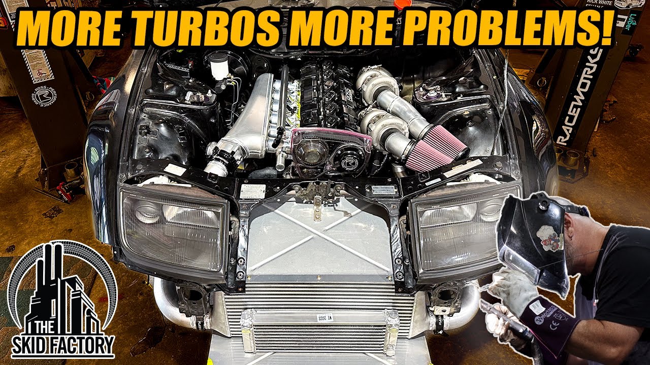 Twin Turbo exhaust Fab and a shiny new Plazmaman intake- RB25/30 ...