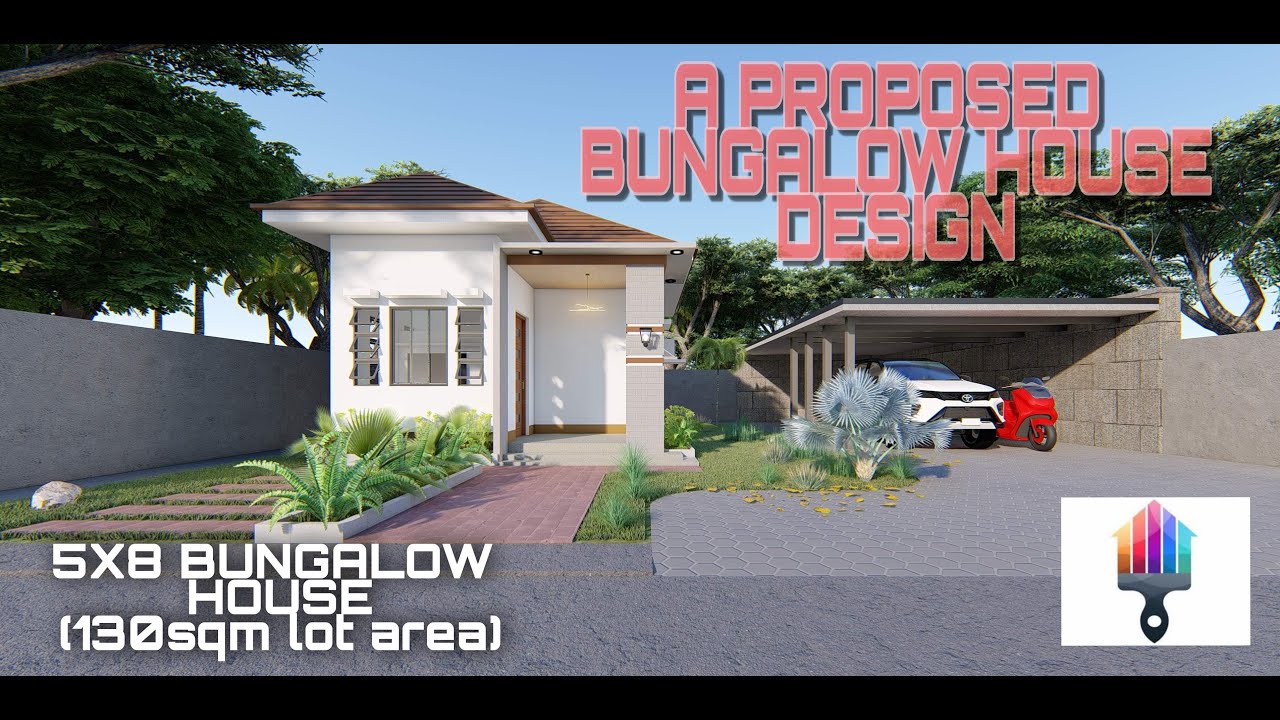 5X8 BUNGALOW HOUSE DESIGN (2BEDROOMS) - YouTube