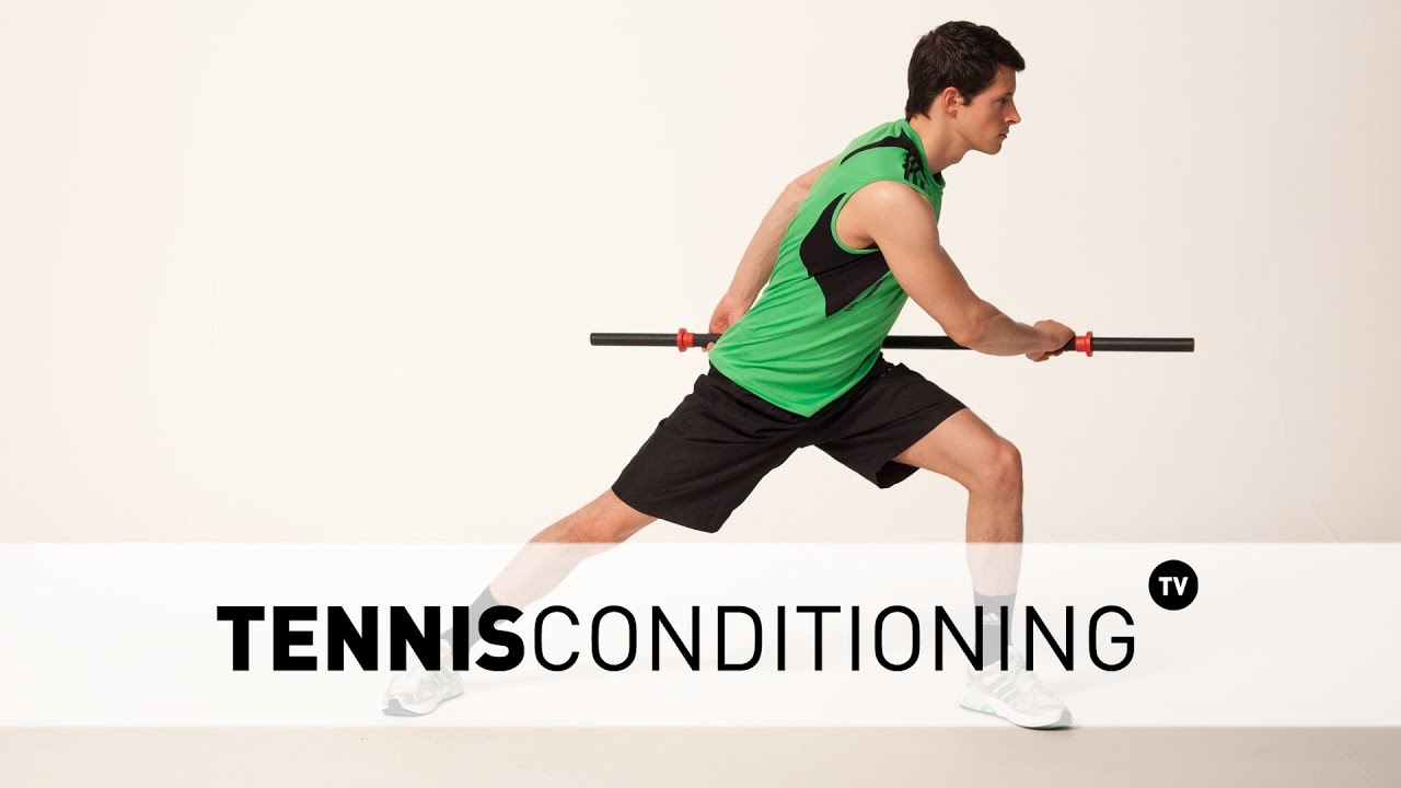 Bilateral Lunge with Bar Rotations - YouTube