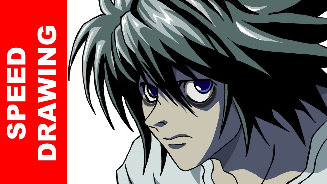 Drawing L - Lawliet from Death Note - YouTube
