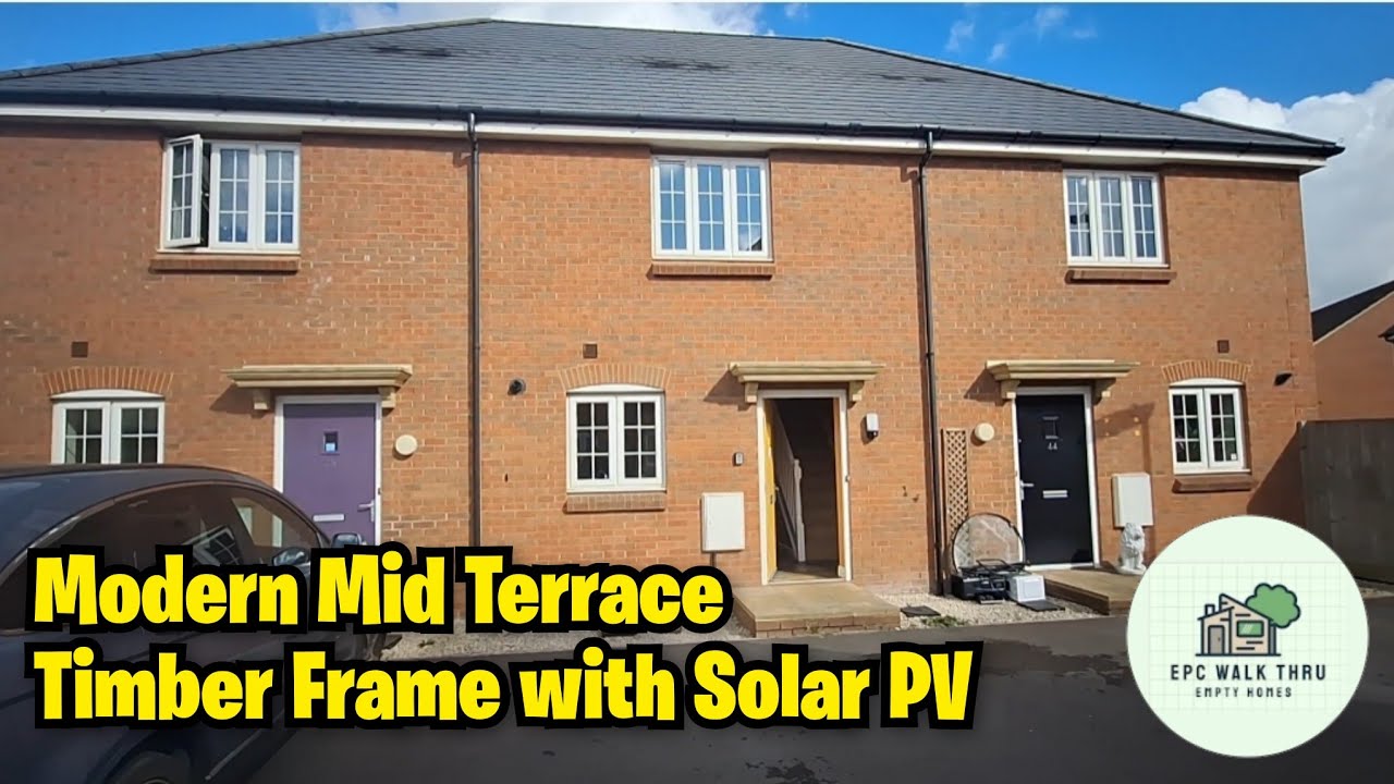 Mid Terrace Timber Framed House with Solar PV EPC Walk Through - YouTube