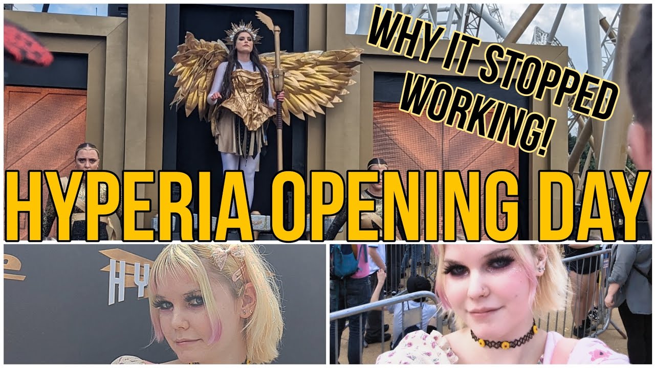 Hyperia Opening Day Vlog - Ride broke down, what I eat, queue times and ...