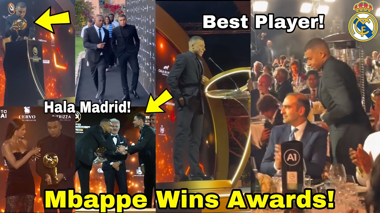 KYLIAN MBAPPE WINS BEST PLAYER AT GLOBAL SOCCER AWARD CEREMONY🔥Mbappe ...