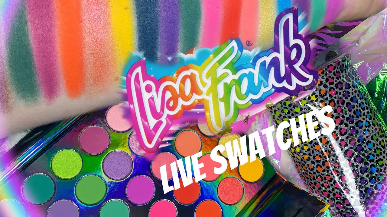 Morphe x Lisa Frank Palette LIVE SWATCHES - YouTube