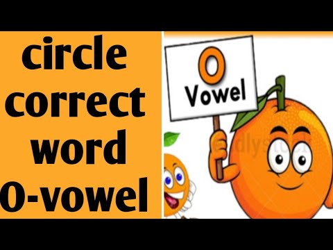 Circle correct word O vowel exercise|U.k G (Eng) exercise for vowel ...