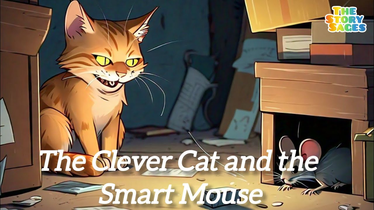 The Clever Cat 🐈 and the Smart Mouse 🐁|| English tales || # ...