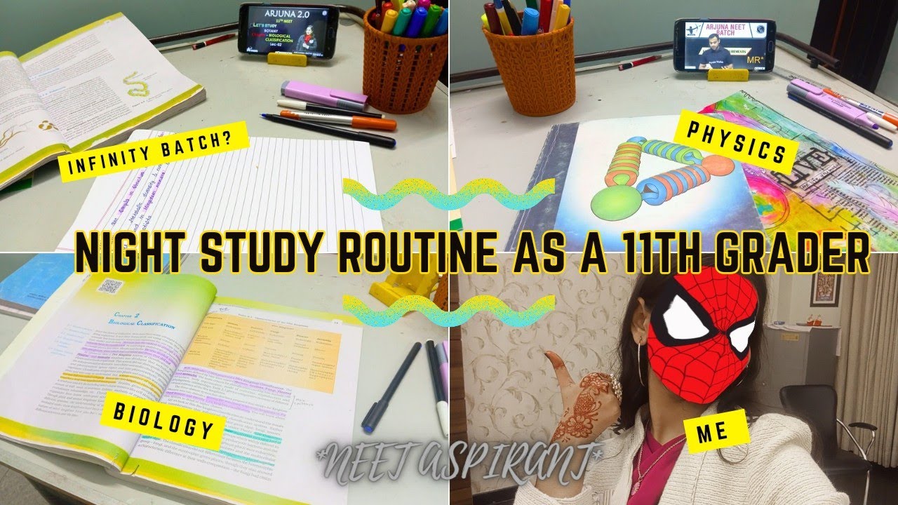 Night study routine as an *NEET ASPIRANT* || Study vlog as a PCB ...