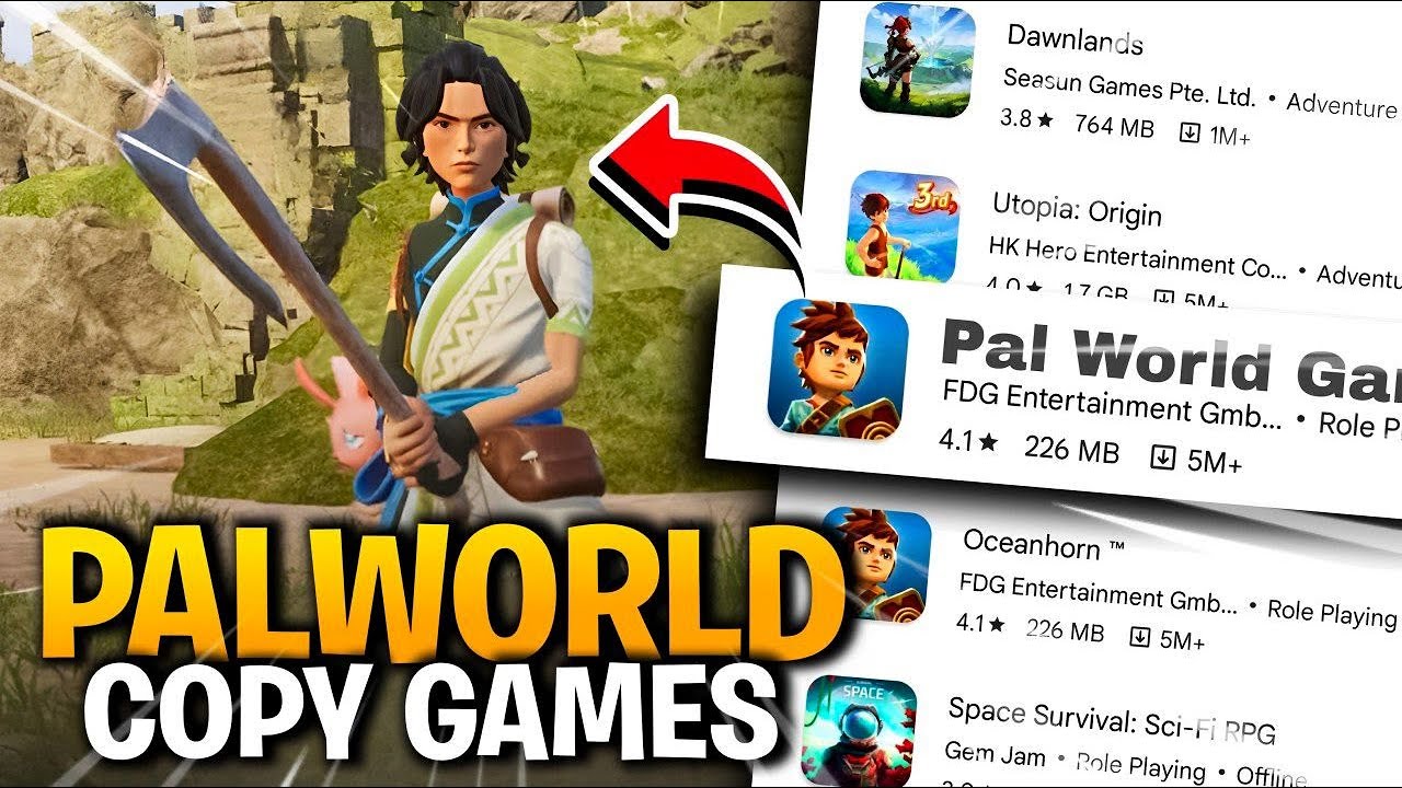 Trying PALWORLD Copy Games ! - YouTube
