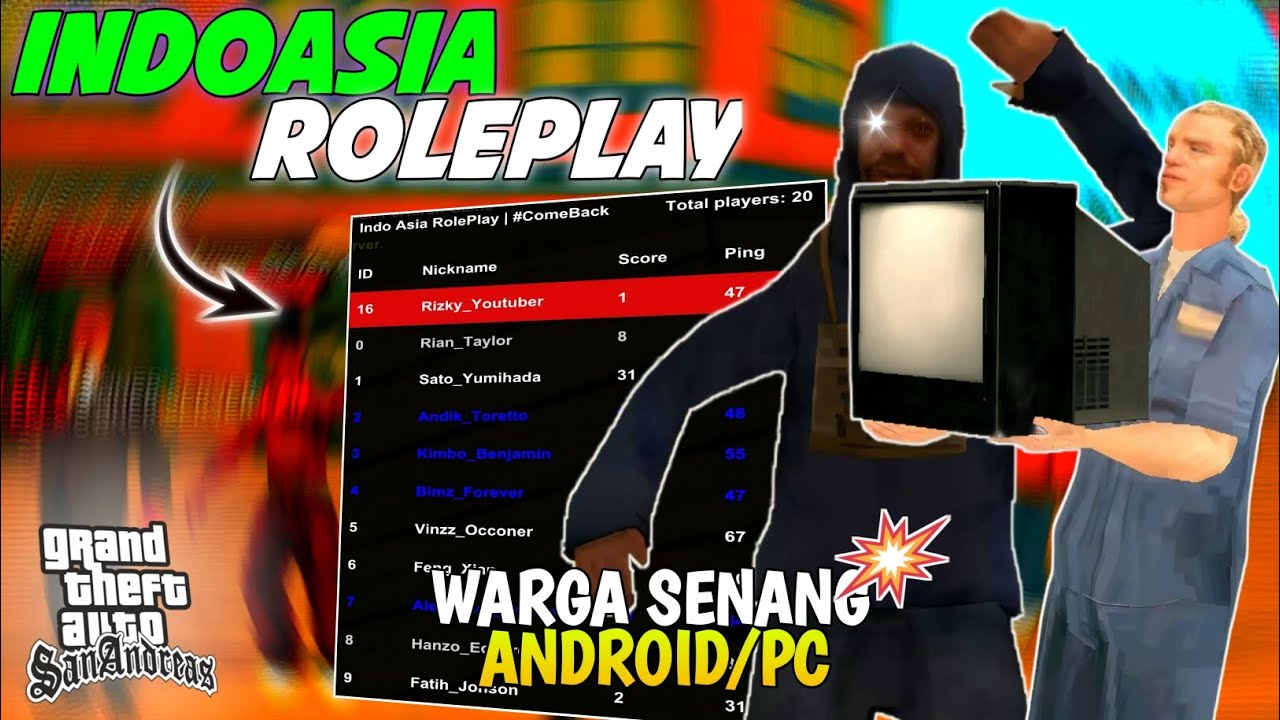 SERVER SAMP RAMAI PLAYER INDOASIA ROLEPLAY ANDROID/PC!! REVIEW SERVER GTA SAMP ROLEPLAY ...