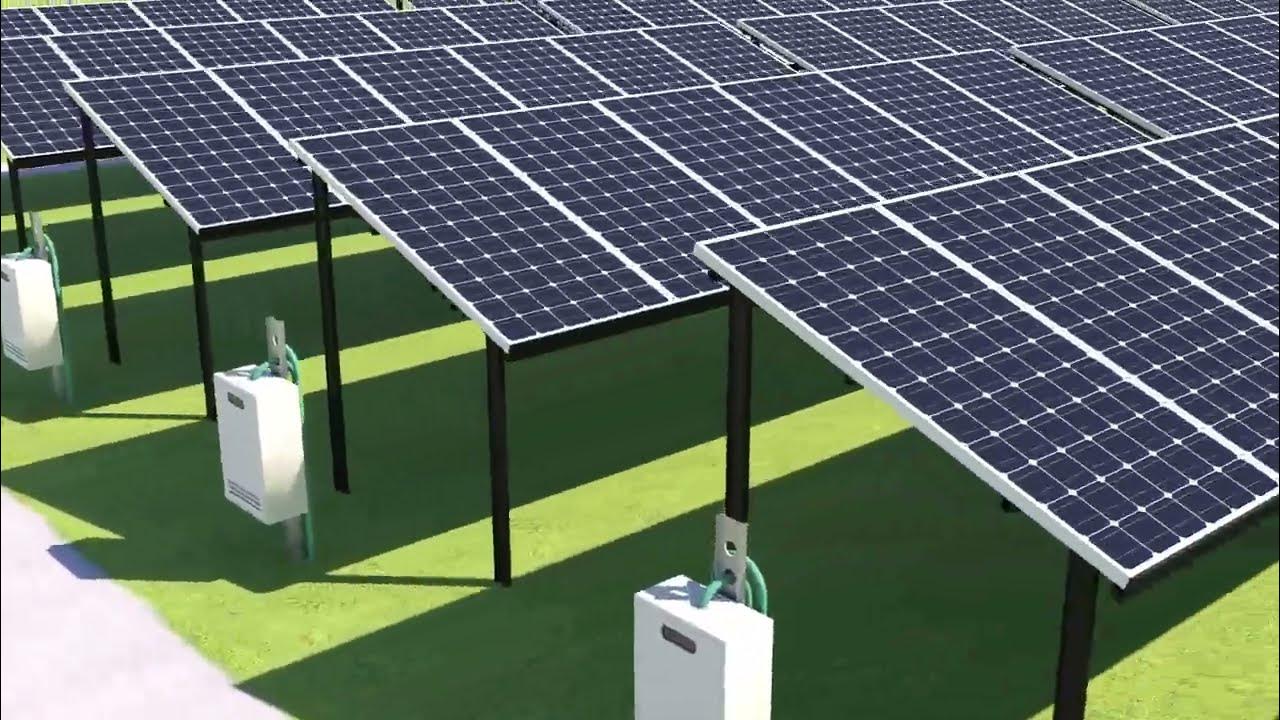 Solar Power Plant 3D Presentation - YouTube