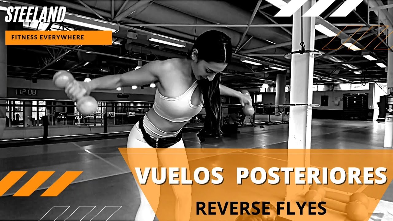 vuelos posteriores con mancuernas/reverse flyes with dumbbells - YouTube