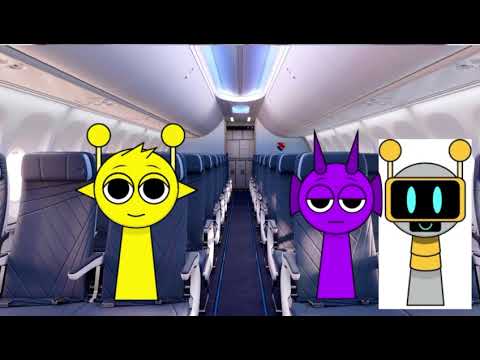 Sprunki on an actual airplane something funny happens - YouTube