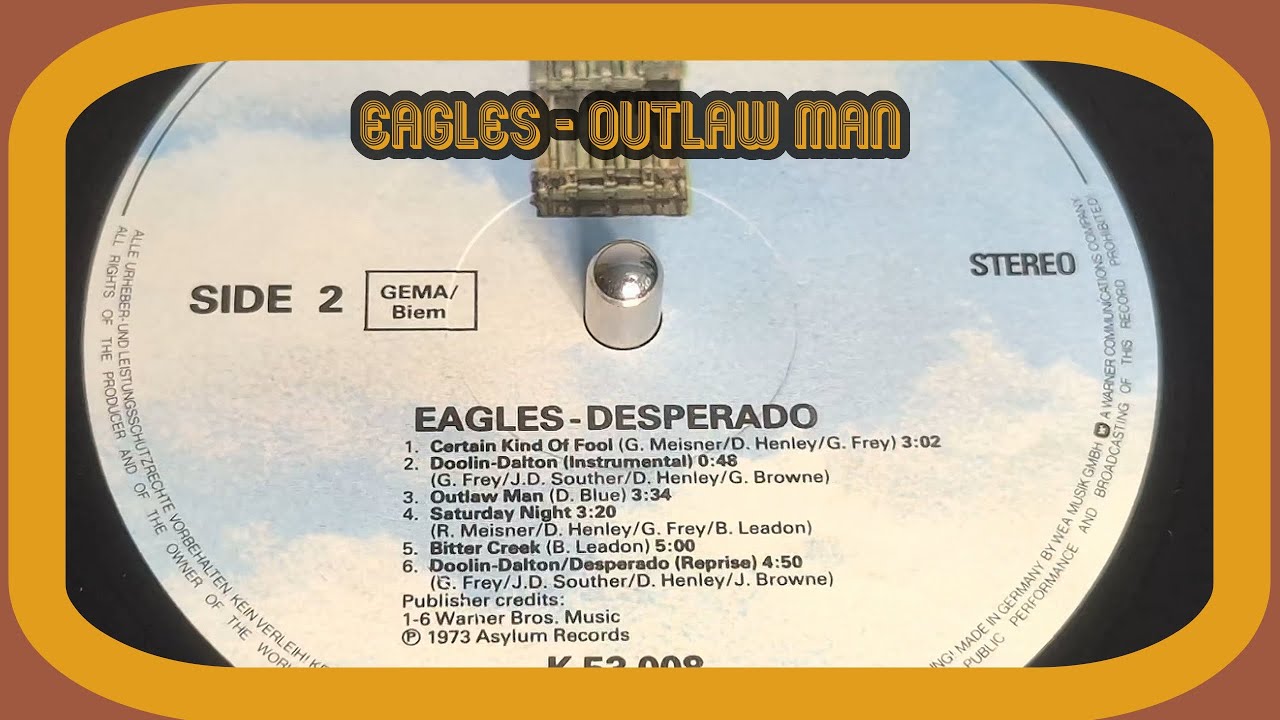 Eagles - Outlaw Man (1973 Vinyl LP) - YouTube