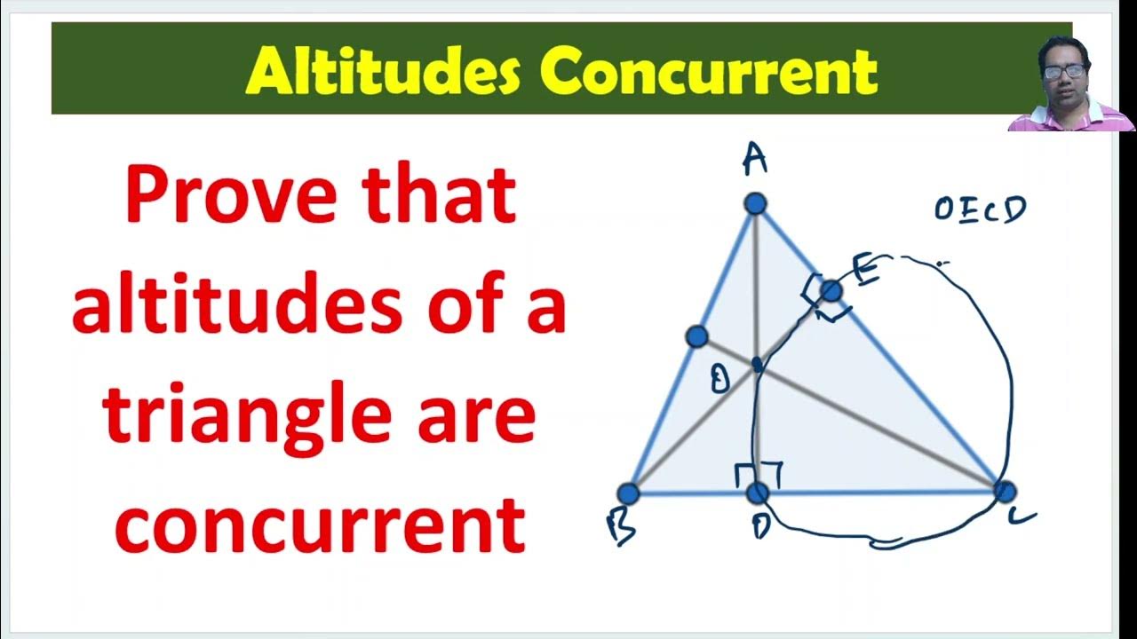 🌸Orthocenter proof, altitudes of a triangle are concurrent, for all competitive exams #maths ...
